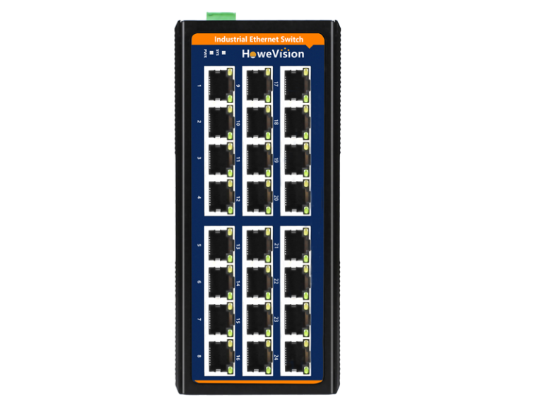 Industrial Gigabit Managed Ethernet PoE Switch, 24 Ports PoE+